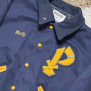 Delong | Jackets & Coats | Vintage Delong Wool Letterman Varsity Jacket ...